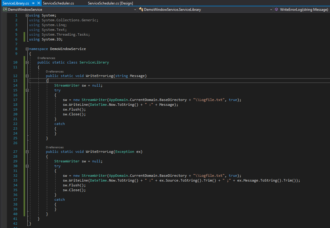 Steps to Create Windows Service