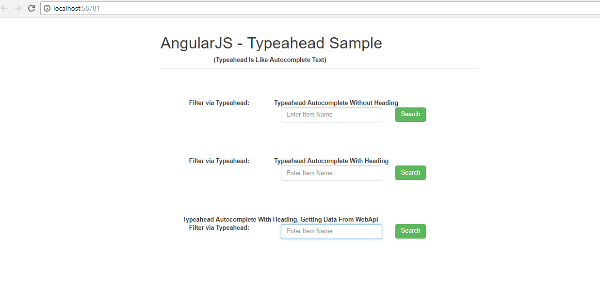 Typeahead Dropdown In AngularJS