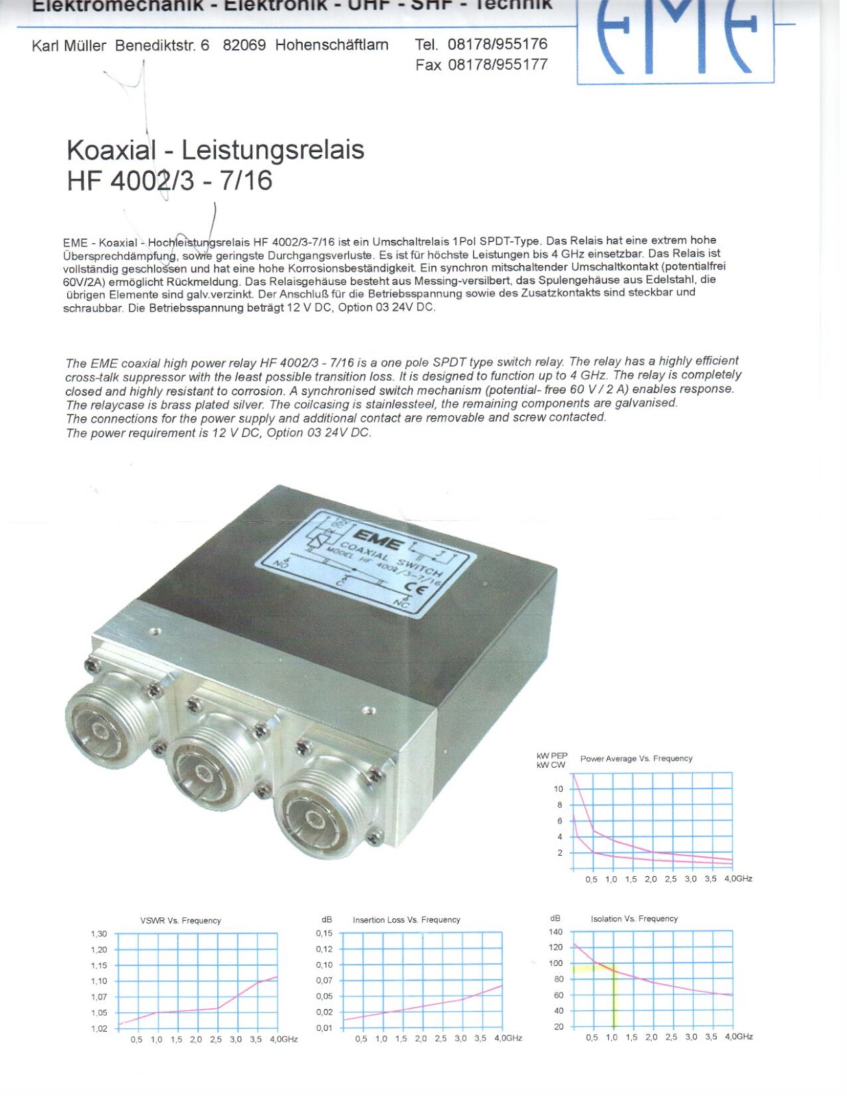 2m/70cm/23cm Low noise Amplifiers ~ ZS1II - VE2EK Amateur Radio Website