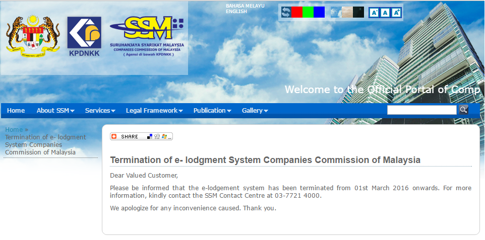 Greennnpanda Craft: No more online business registration via SSM website