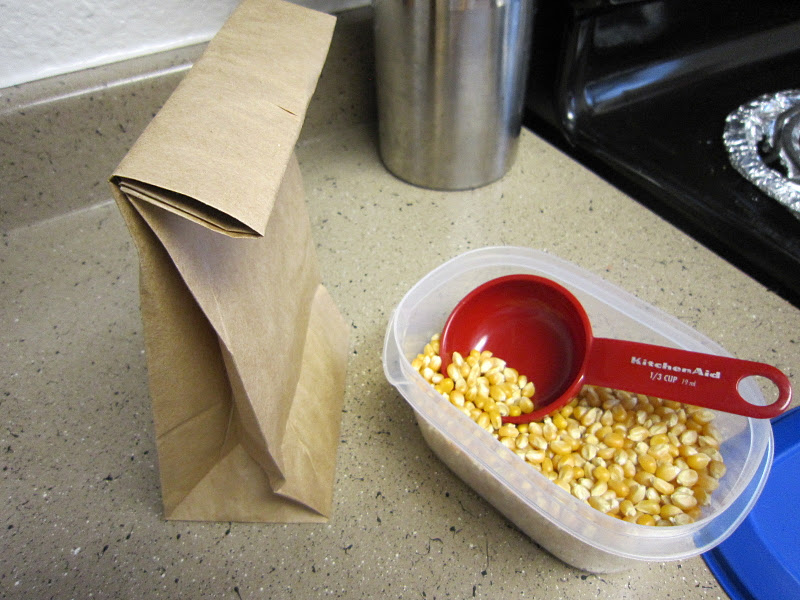 Living a Changed Life: Recipe Review: Microwave Popcorn in a Paper Bag