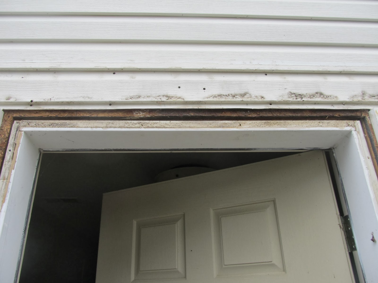 Half Finished House: Front Door Frame - Whew! Almost done!