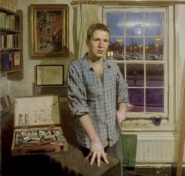 Men portraits : Benjamin Sullivan (bn. 1977) - My Studio Self Portrait