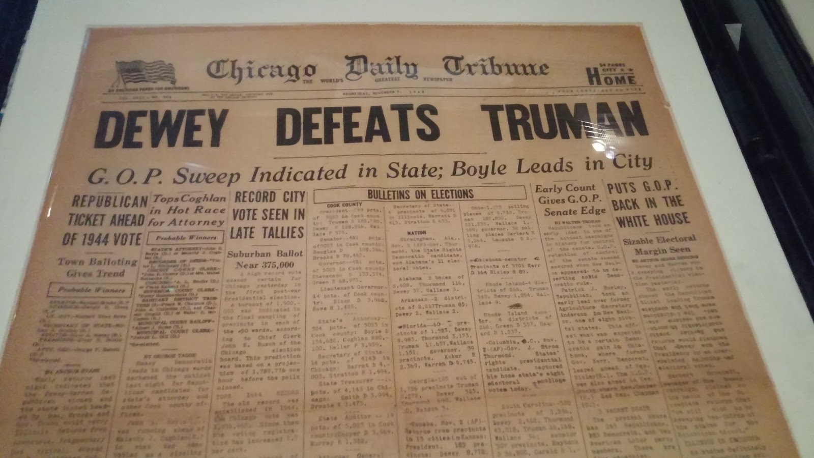 JFK + 50: DEWEY DEFEATS TRUMAN