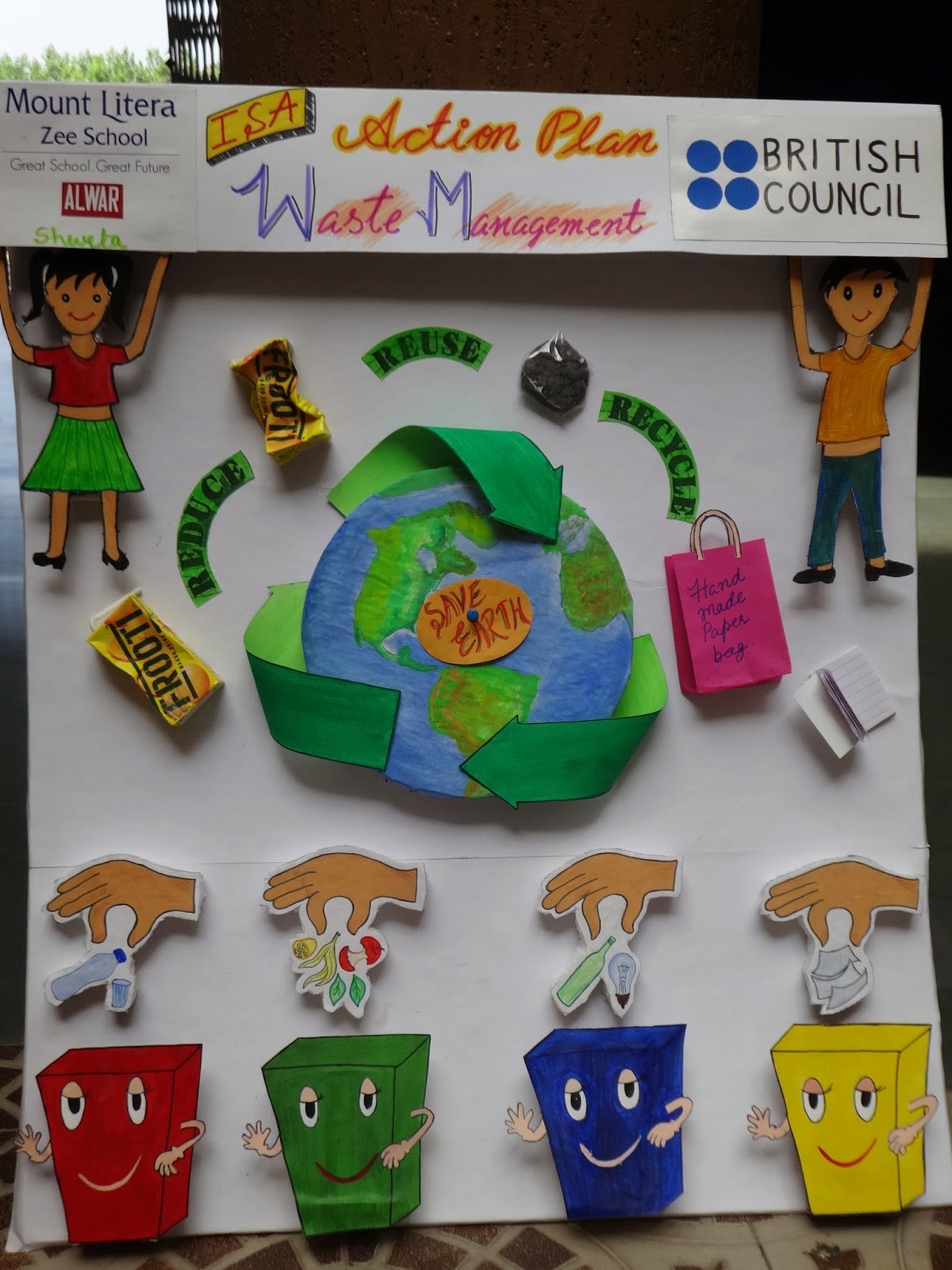Mount Litera Zee School , Alwar: Waste Management ISA Theme Board