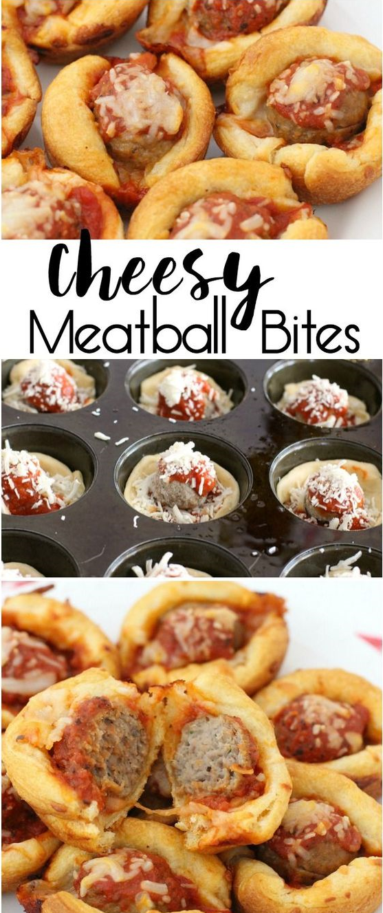 Cheesy Meatball Bites - Easy Recipes