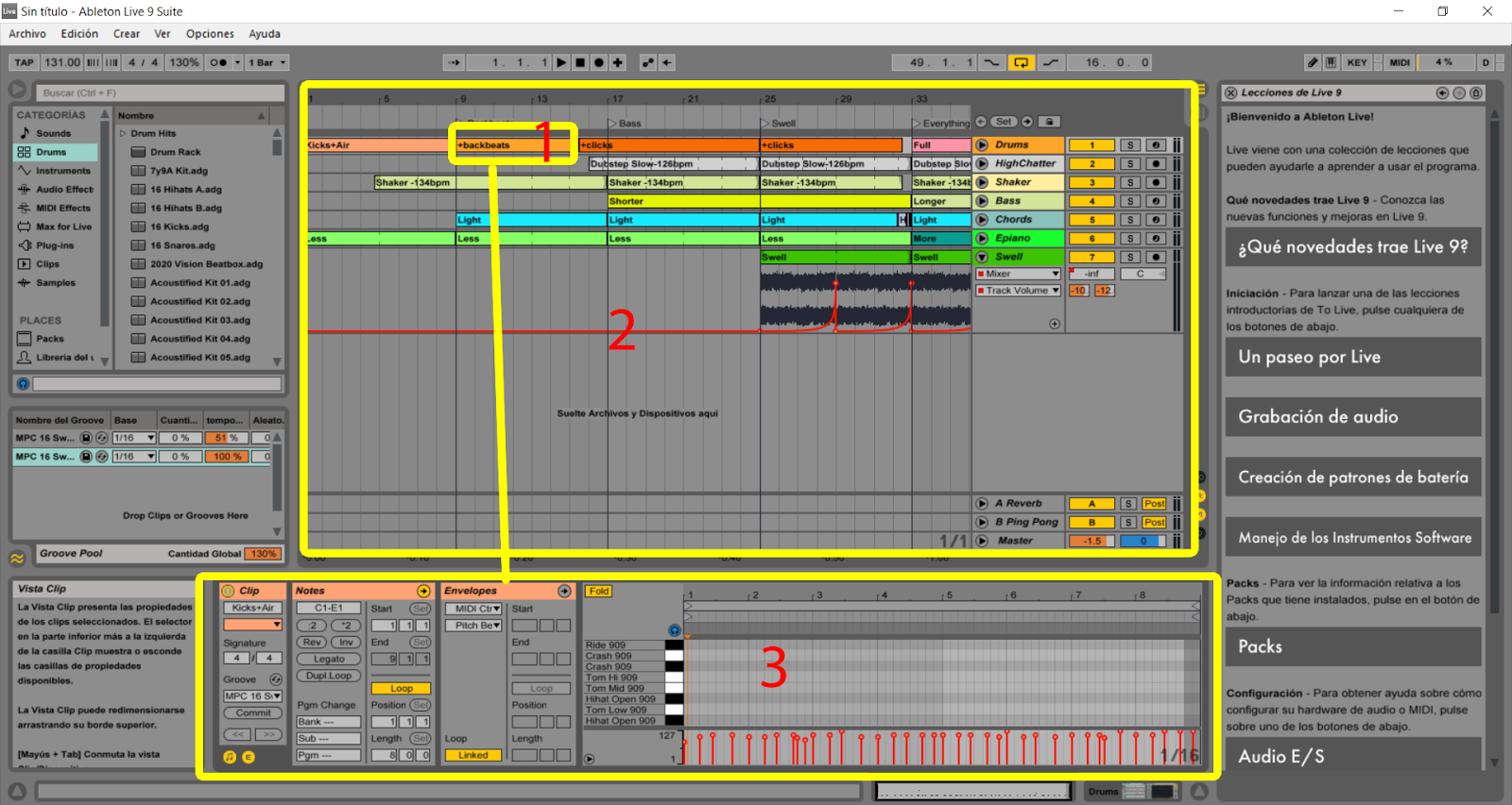 03 – ABLETON LIVE: Interface del programa | Producción musical