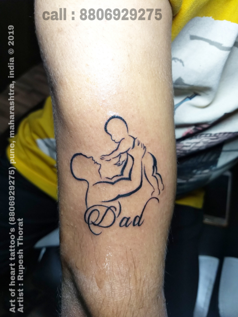Art Of Heart Tattoo's: Dad and son tattoo design | by : Art of hear tattoo's (pune, maharashtra ...