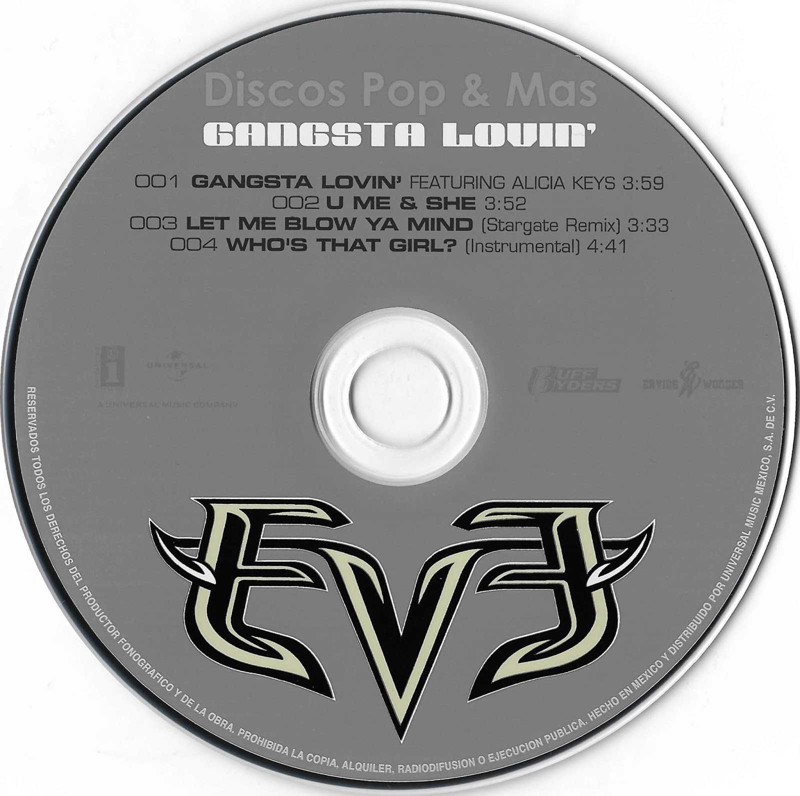 Discos Pop & Mas: Eve - Gangsta Lovin' (Single)