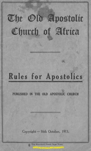 Old Apostolic Church revealed: Regels voor Apostoliks / Rules for ...