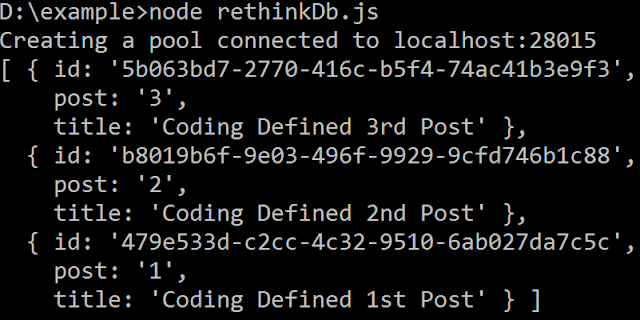 Getting To Know More About Rethinkdb In Nodejs Coding Defined