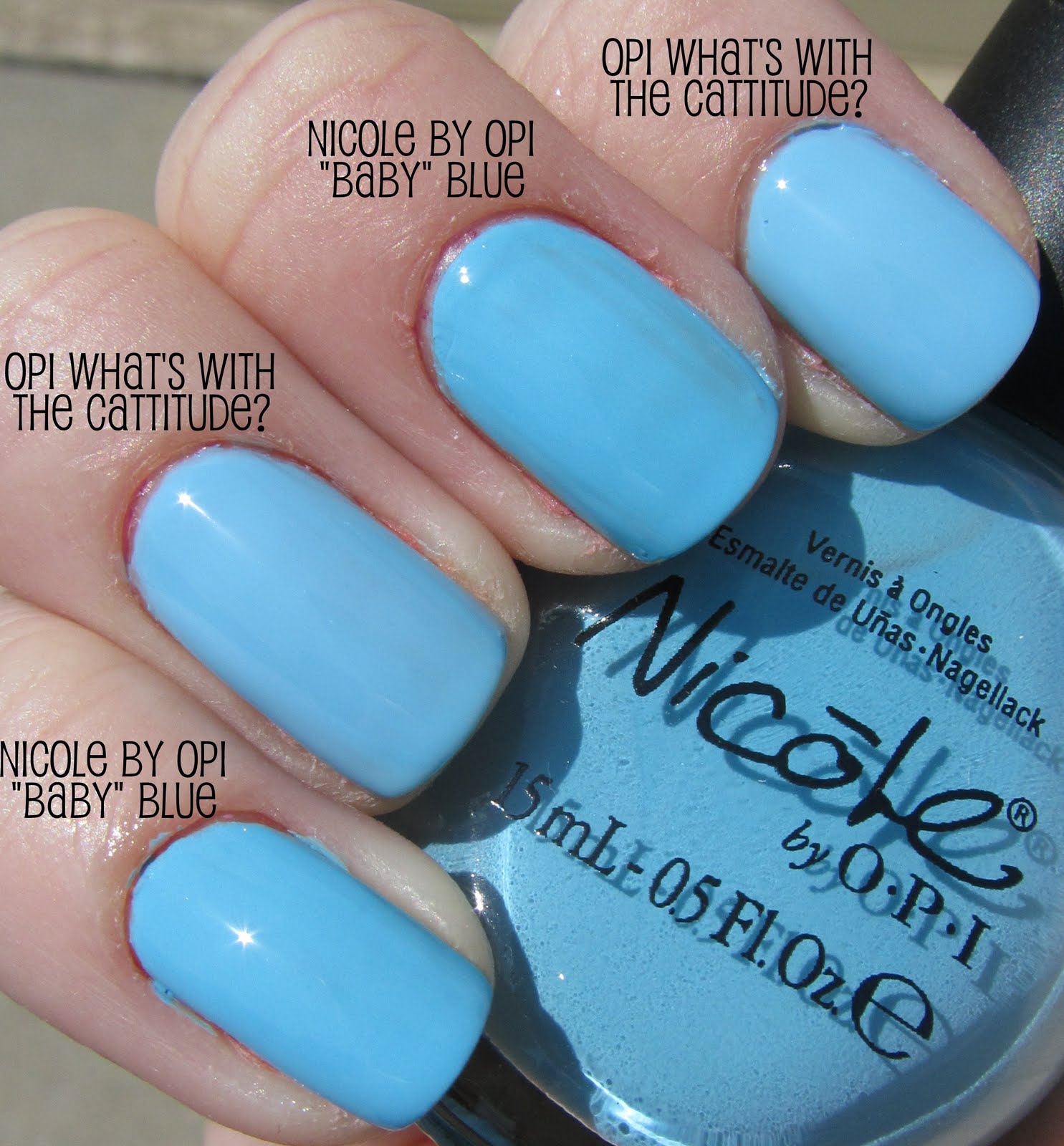 Polishology: Comparison - Baby Blue Polish