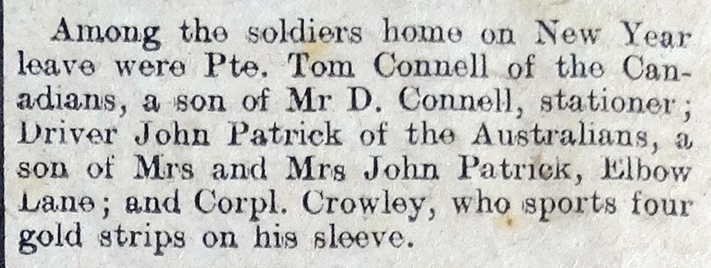 WW1 Soldiers from Cumnock: Thomas Connell