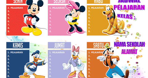 Gambar Roster Mata Pelajaran - Sekolahin