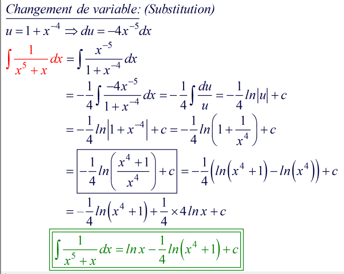 Intégration par changement de variable. Révisions 3