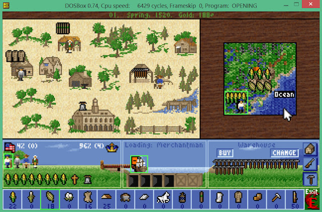 The Best Games Ever: City Screen | Sid Meier's Colonization Screenshot