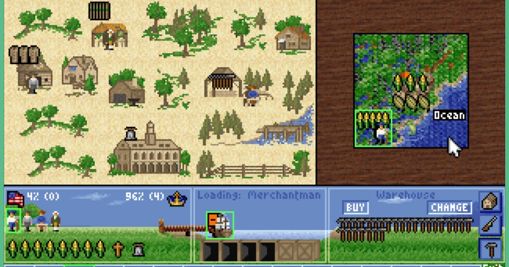 The Best Games Ever: City Screen | Sid Meier's Colonization Screenshot