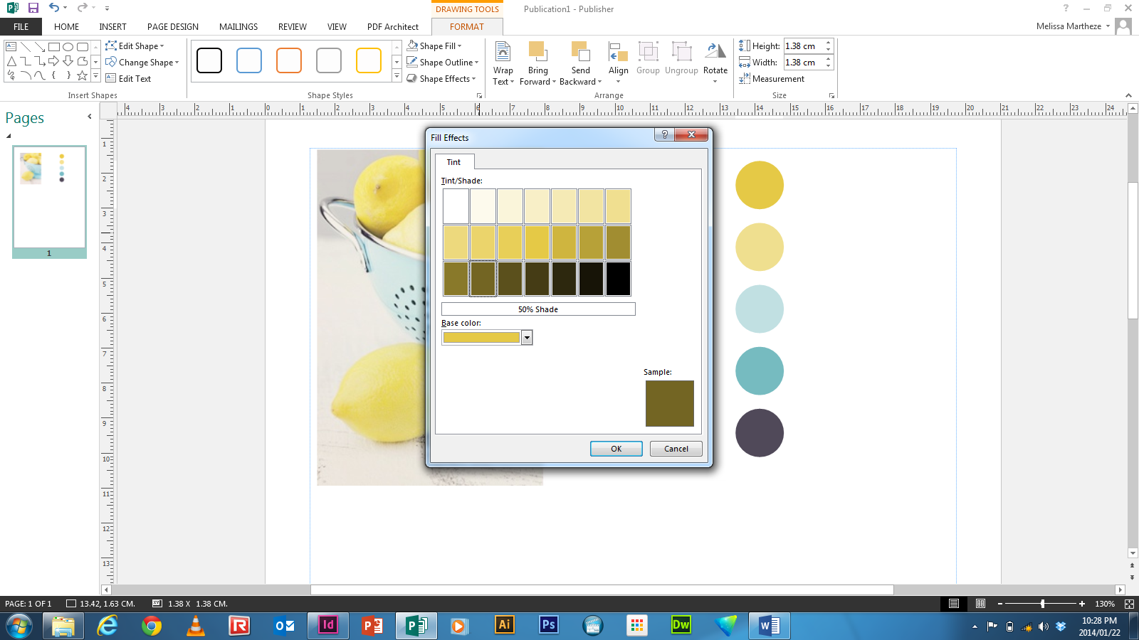 How to create a custom color palette using Microsoft Publisher ...