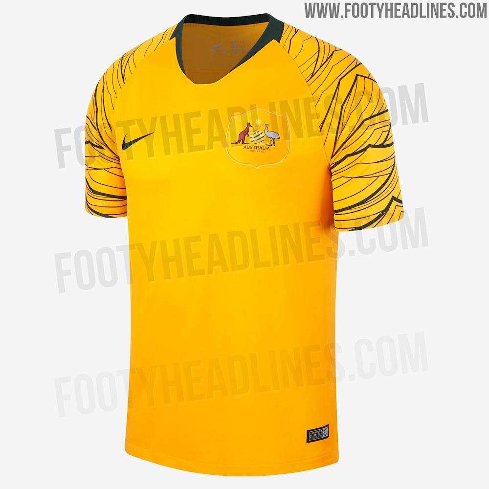 Australia 2018 World Cup Home and Away Kits + Pre-Match Jersey Revealed ...