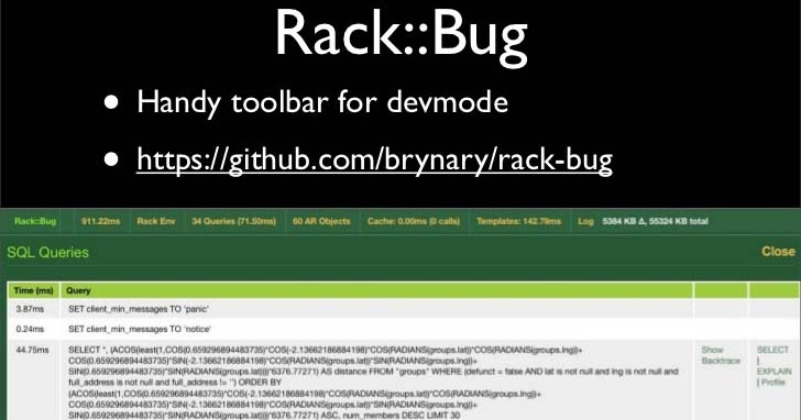 Rack-Bug: A debugging Toolbar For Rack Applications - Hackers Online ...