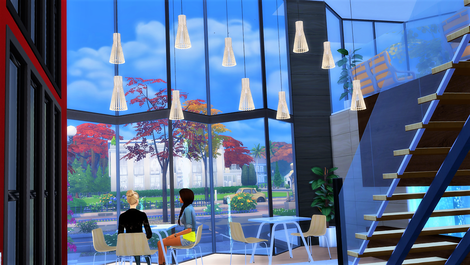 sim house design workshop: Sims 4 Rainbow High School ----- 七彩中学