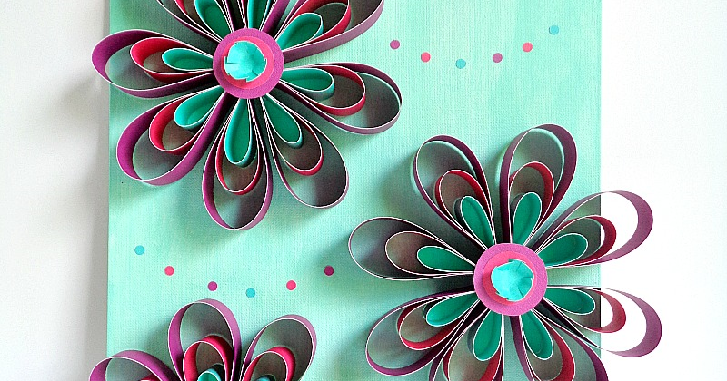 DIY Paper Flower Wall Art Running With A Glue Gun diy-paper-flower-wall-art-running-with-a-glue-gun