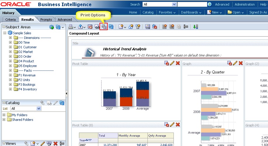 Oracle Business Intelligence: OBIEE 10g & 11g - Print PDF Options
