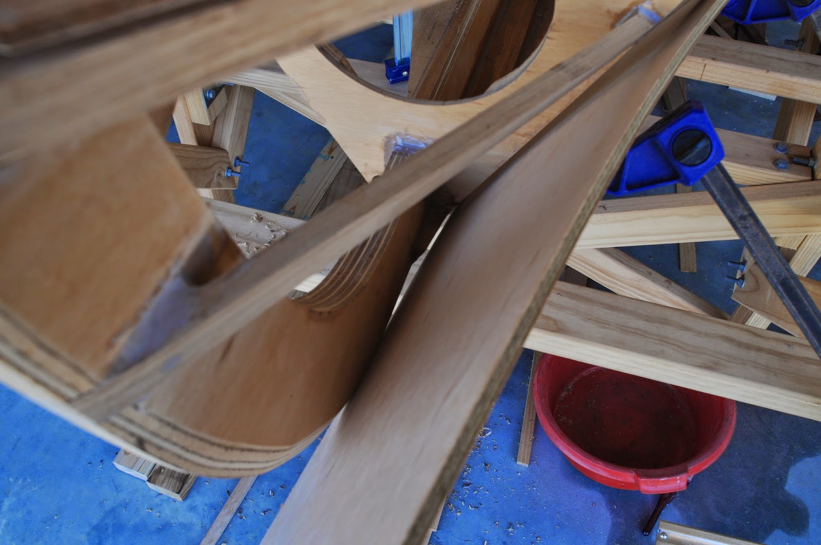 Suzy's Blog: First course of planking - bow end