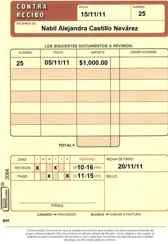 Luupiita!:): Contra recibo