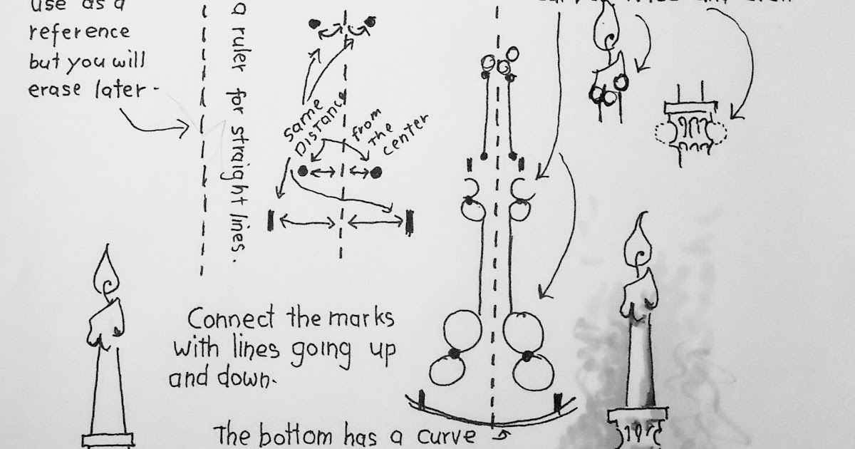 How to Draw Worksheets for The Young Artist: How To Draw A Fancy Candle