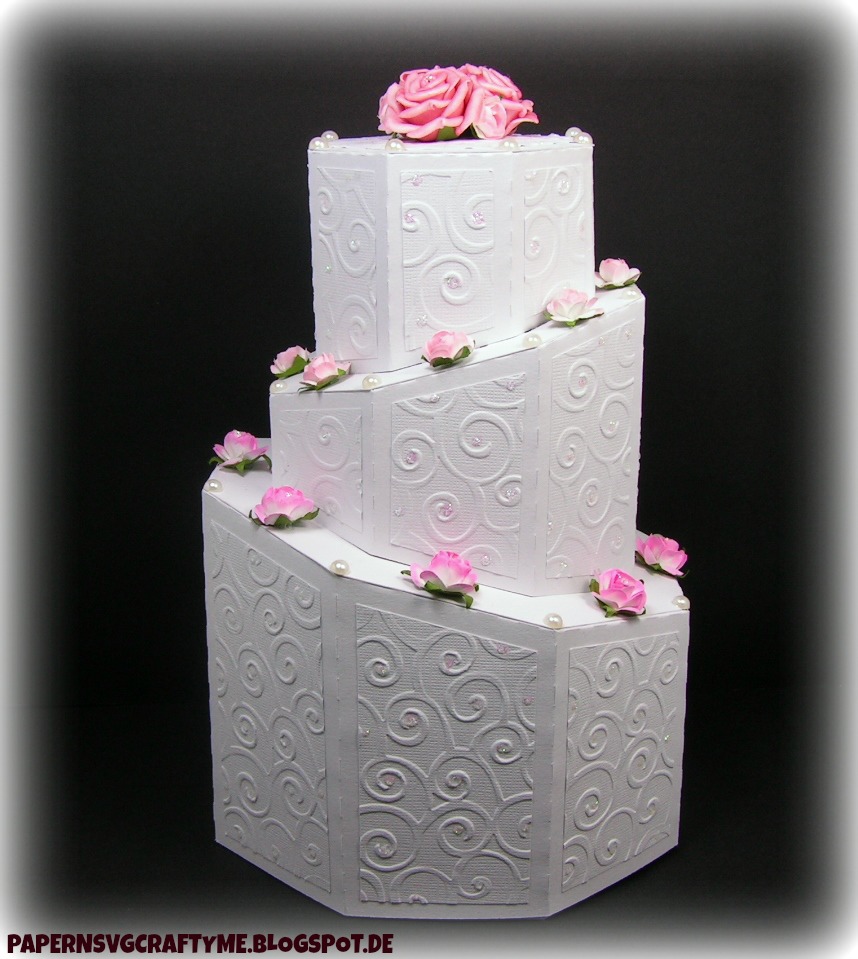 PAPER N SVG CRAFTY ME: 3D WEDDING CAKE GIFT BOX