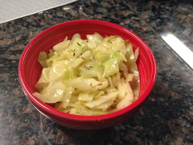 Tasty and (Mostly) Healthy Recipes: Sauteed Cabbage with Mustard Sauce