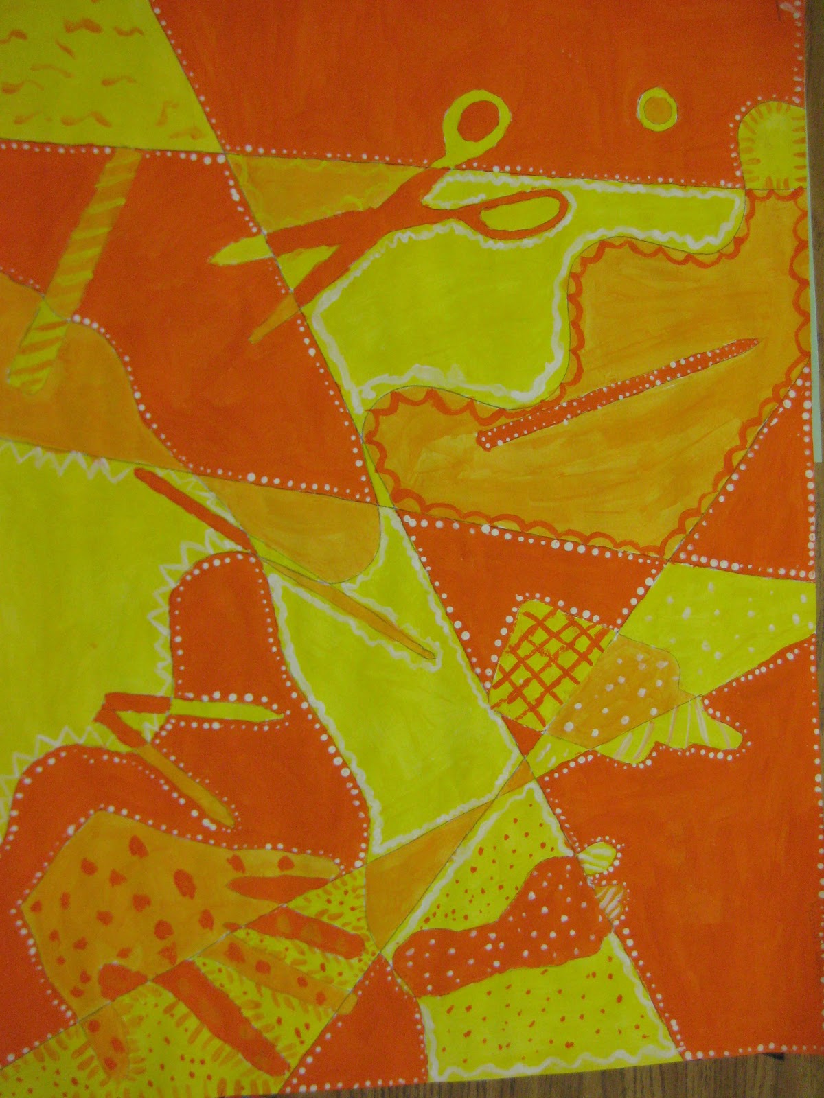 Go Art!: 7th grade Abstract Painting