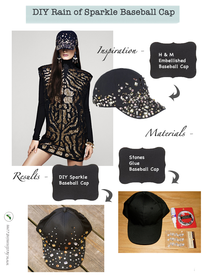 DIY – Rain of Sparkle Baseball Cap | Heel In Mint
