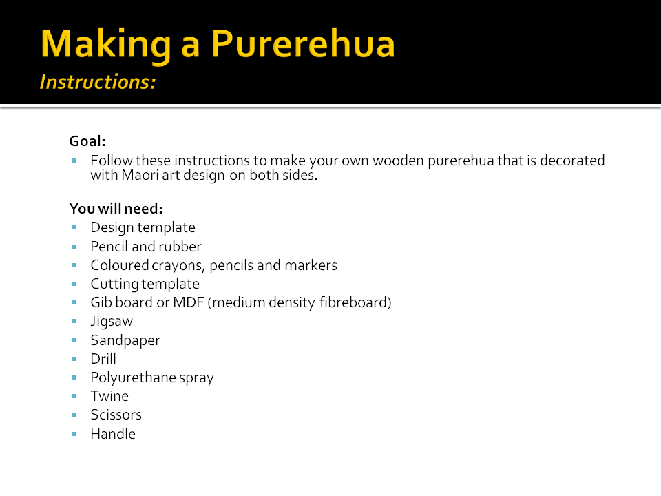 Chris Ricketts - My Teaching Experience: Purerehua