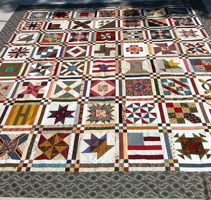 Civil War Quilts: Finishing Up the First Block-of-the-Month