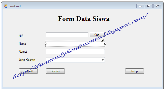 CRUD dengan VB.NET bagian 1 - Tutorial Koding
