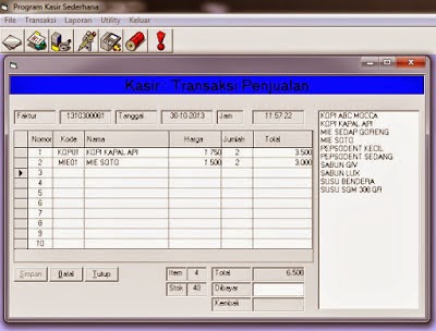 Contoh program kasir dengan phpmyadmin access - deckpasa