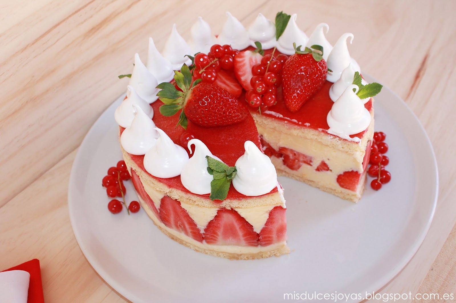 Fraisier [Mis Dulces Joyas / blog de repostería y pastelería ]