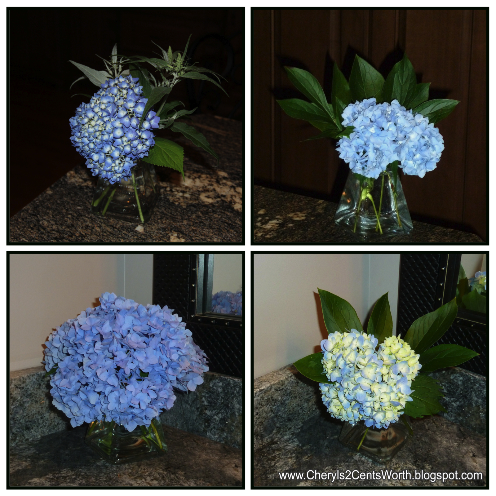 Cheryl's 2 Cents' Worth: Mini Flower Arrangements and Simple Arrangements