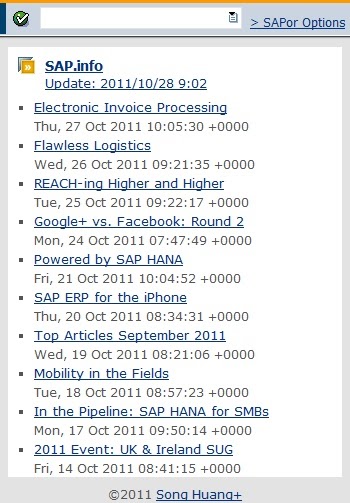 Song Huang - SAP: SAPor