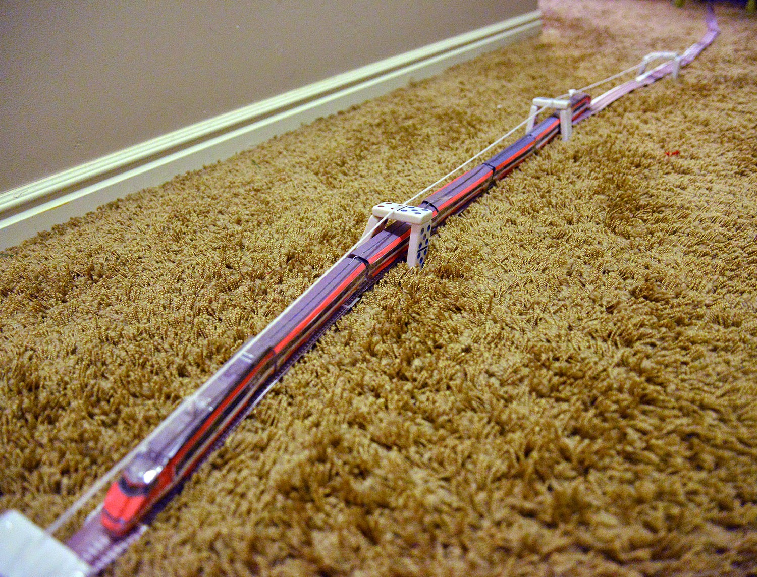 A school of fish: Making paper model trains