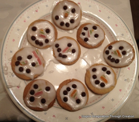 Inspire imagination through creation: Snowman biscuits