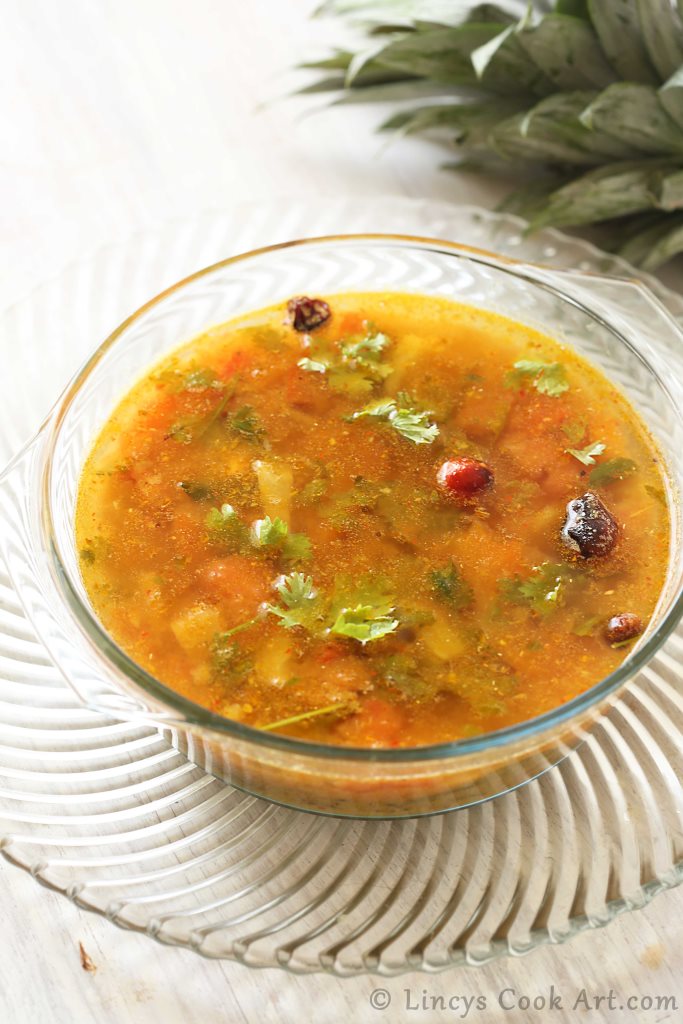 Pineapple Rasam| Rasam Recipes ~ Lincy's Cook Art
