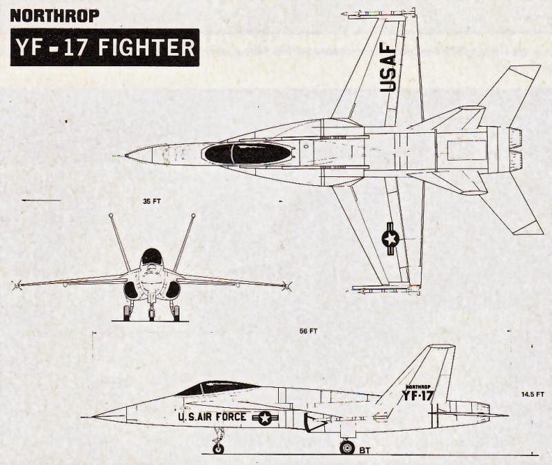 Blog de Aviones de Caza y Ataque: Northrop YF-17 "Cobra"