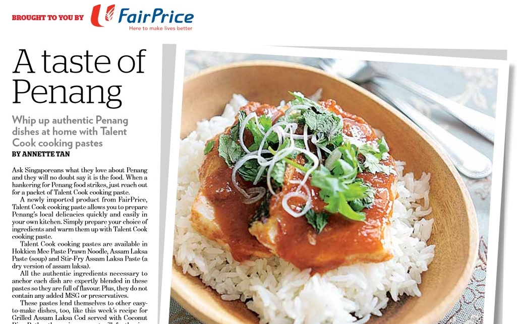 Recipes Junkies: Grilled Assam Laksa Cod with Coconut Rice