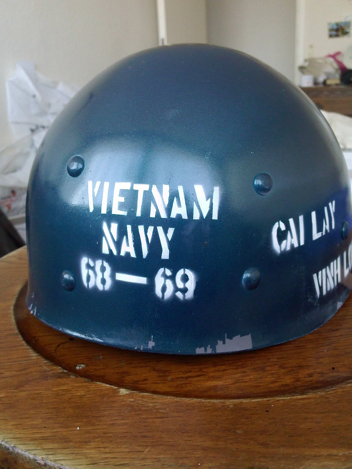Robin Clement: Original Vietnam war helmet