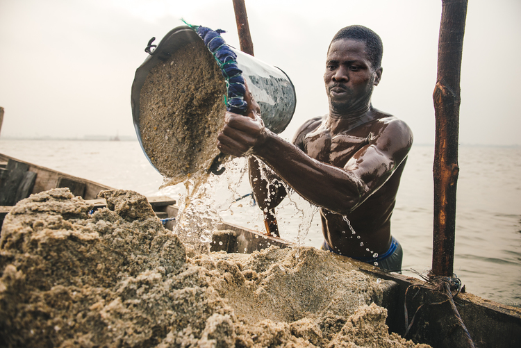 Sand miners of Lagos lagoon