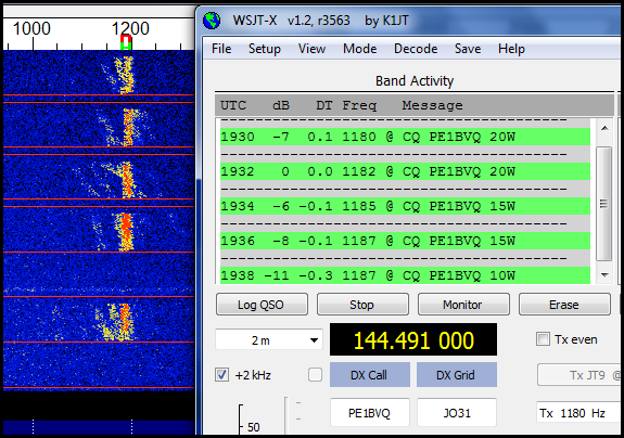 2 m sked with PE1BVQ with JT9 • AmateurRadio.com