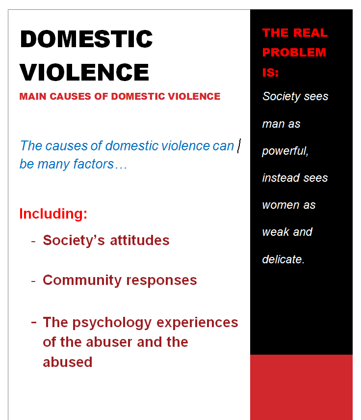 Domestic Violence 1E MAIN CAUSES OF DOMESTIC VIOLENCE domestic-violence-1e-main-causes-of-domestic-violence